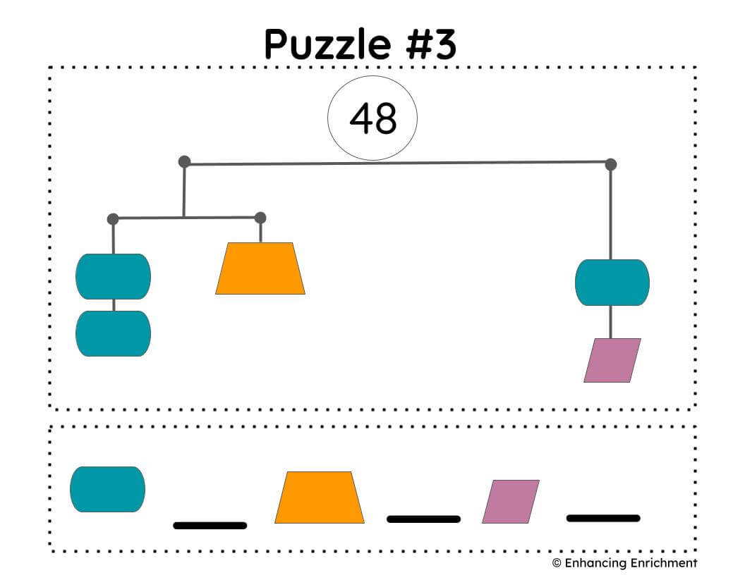 Using Mobile Balance Puzzles as a Math Extension – Enhancing Enrichment