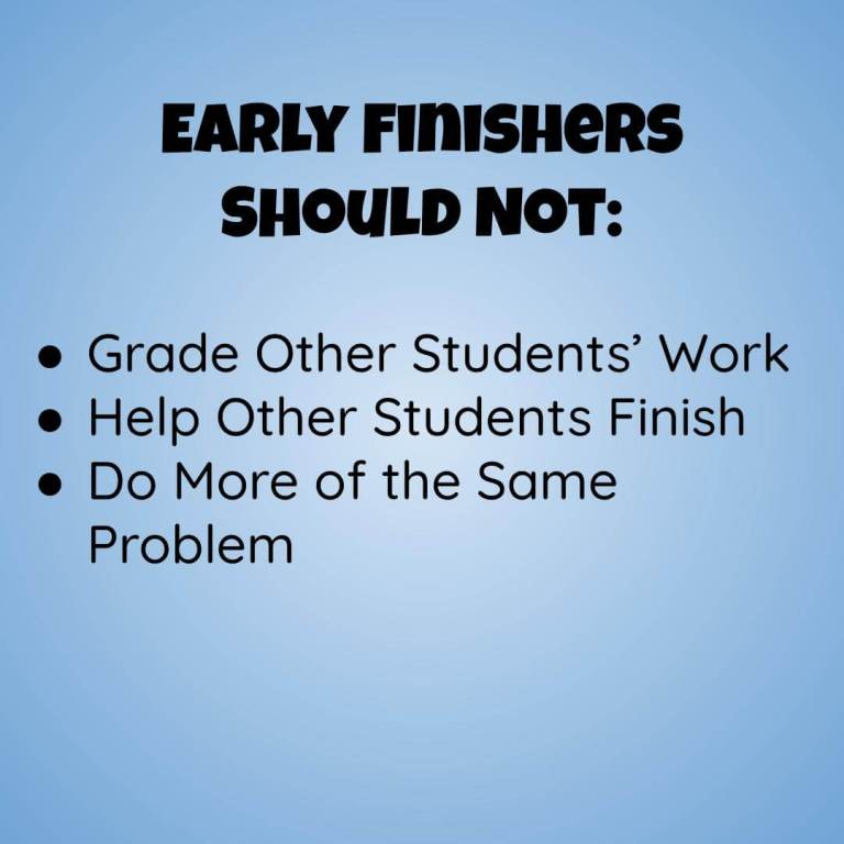 The Best Activities for Early Finishers – Enhancing Enrichment