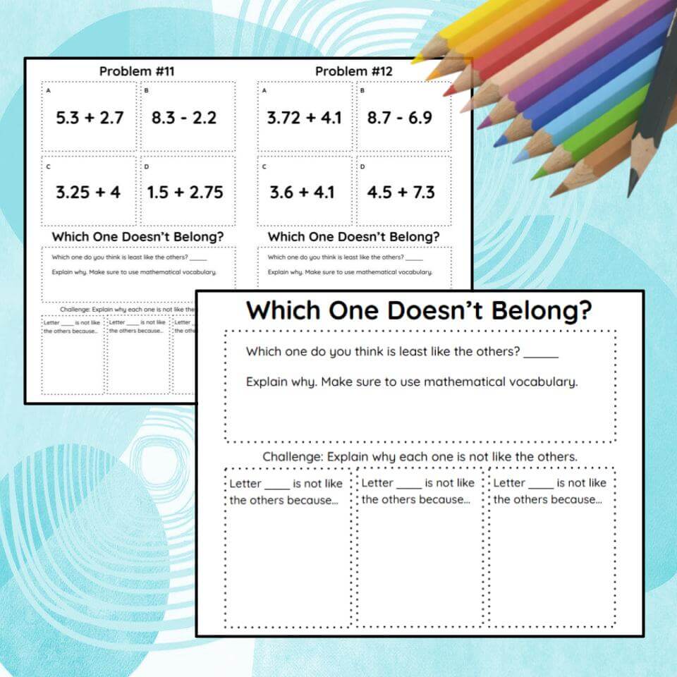 “Which One Doesn’t Belong?” Math Activity for Gifted and Talented ...
