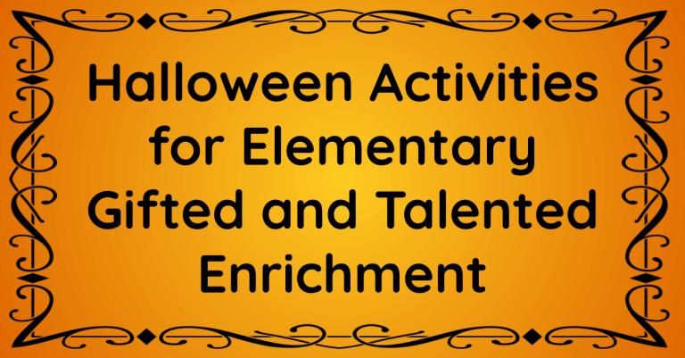 Halloween Activities for Elementary Gifted and Talented Enrichment ...